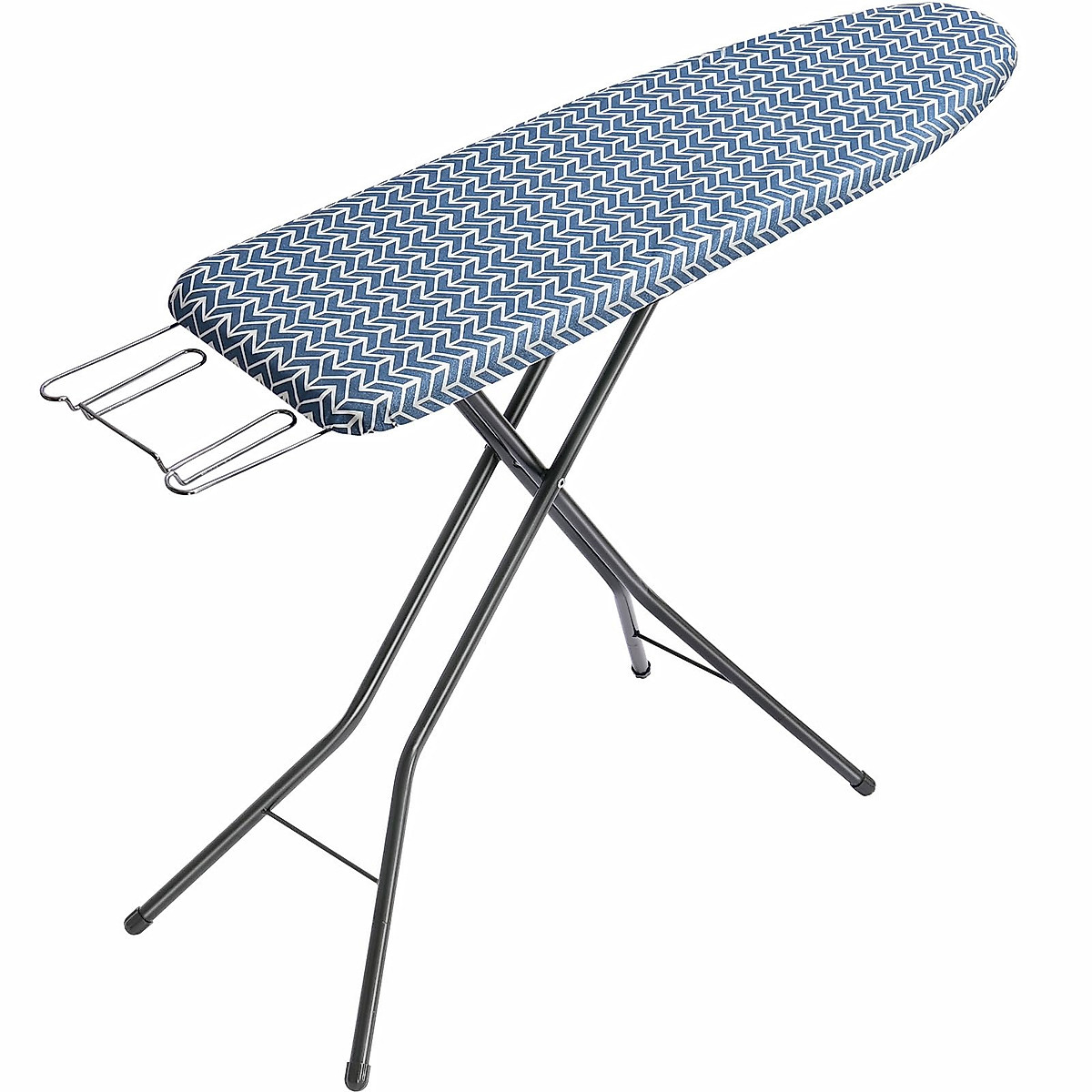 APEXCHASER Ironing Board, Full Size Iron Board with Iron Rest, lightweight Ironing Board with Height Adjustable, Extra Thick Heat-Resistant Cover with Padding, Heavy-Duty Sturdy Metal Legs, 49x13 Blue