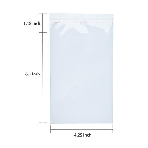 200 PCS 4 x 6 Inch Clear Cellophane Cello Bags,Thick 1.5-Mil Poly Bag-Fits 4X6 Prints Photos Cards Candy Treats Bakery Cookie