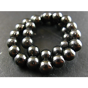 Shungite Bracelet From Russia - 6mm round beads - 7"
