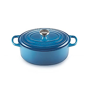 Le Creuset Enameled Dutch Oven Cast Iron Signature Oval Casserole, 29cm, 5 Qt, Marseille