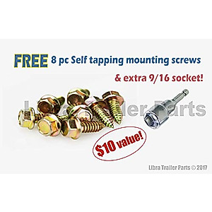 LIBRA 9K lb Heavy Duty 24" RV Trailer Camper Stabilizer Leveling Scissor Jacks w/Dual Power Drill Sockets & Complete Installation Kit, Set 2