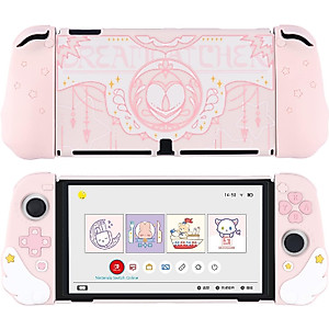 GeekShare Protective Case Compatible with Nintendo Switch OLED Console - Slim Cover Case with Ergonomic Design for Switch Model- Star Wings (For OLED Model)