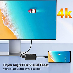 Micro USB to HDMI Cable Adapter, MHL 5pin Phone to HDMI 1080P 4K Video Graphic for Samsung Galaxy/LG/Huawei/Android Smart Phones That with MHL Function