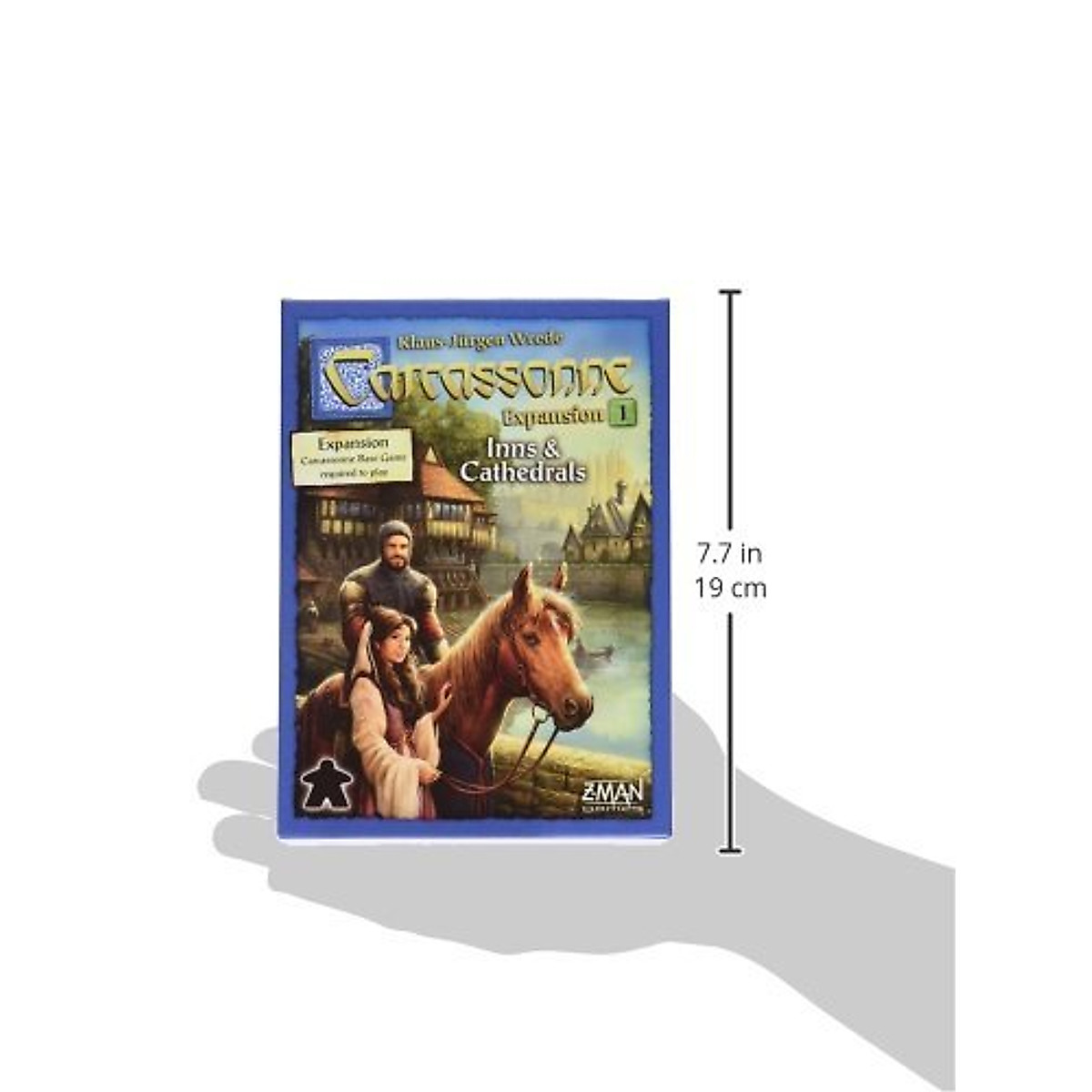 Carcassonne Inns & Cathedrals Expansion - Tile-Laying Medieval Board Game, Ages 7+, 2-6 Players, 45 Min Playtime by Z-Man Games