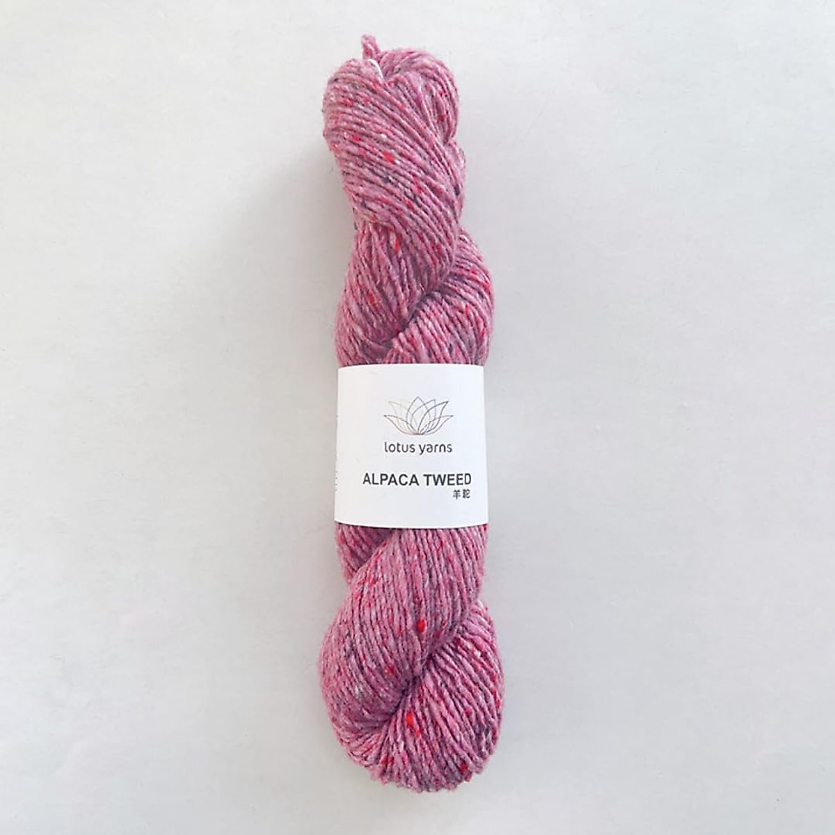 Lotus Alpaca Tweed Unique Yarn, 72% Merino Wool 10% Alpaca 18% Nylon Blended Sport Weight Yarn for Knitting & Crocheting DIY Crafts, Hats, Cardigans, Pullovers, 1 Skein/ 50 Grams, Soft Baby Yarn (#06)