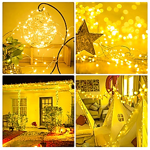 Ehome Fairy Lights USB Powered Fairy Lights Plug in 66ft 200 Led String Lights Decorative Lights for Bedroom Indoor Christmas Wedding Party Patio Window (Warm White)