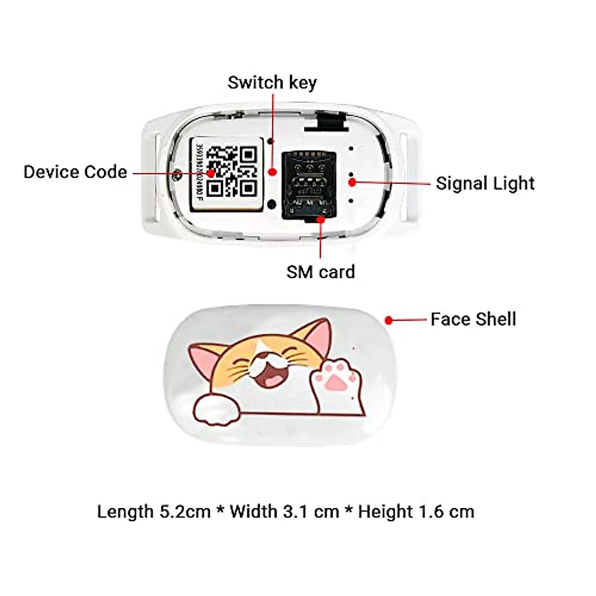 STWAZN Real Time GPS Tracker 4G, Dog/Cat Locator Activity Monitor, 90 Day Ultra Long Track View, Fence Alarm, Lightweight Waterproof Pet Detector，Android/Apple iOS Compatible (Cat)