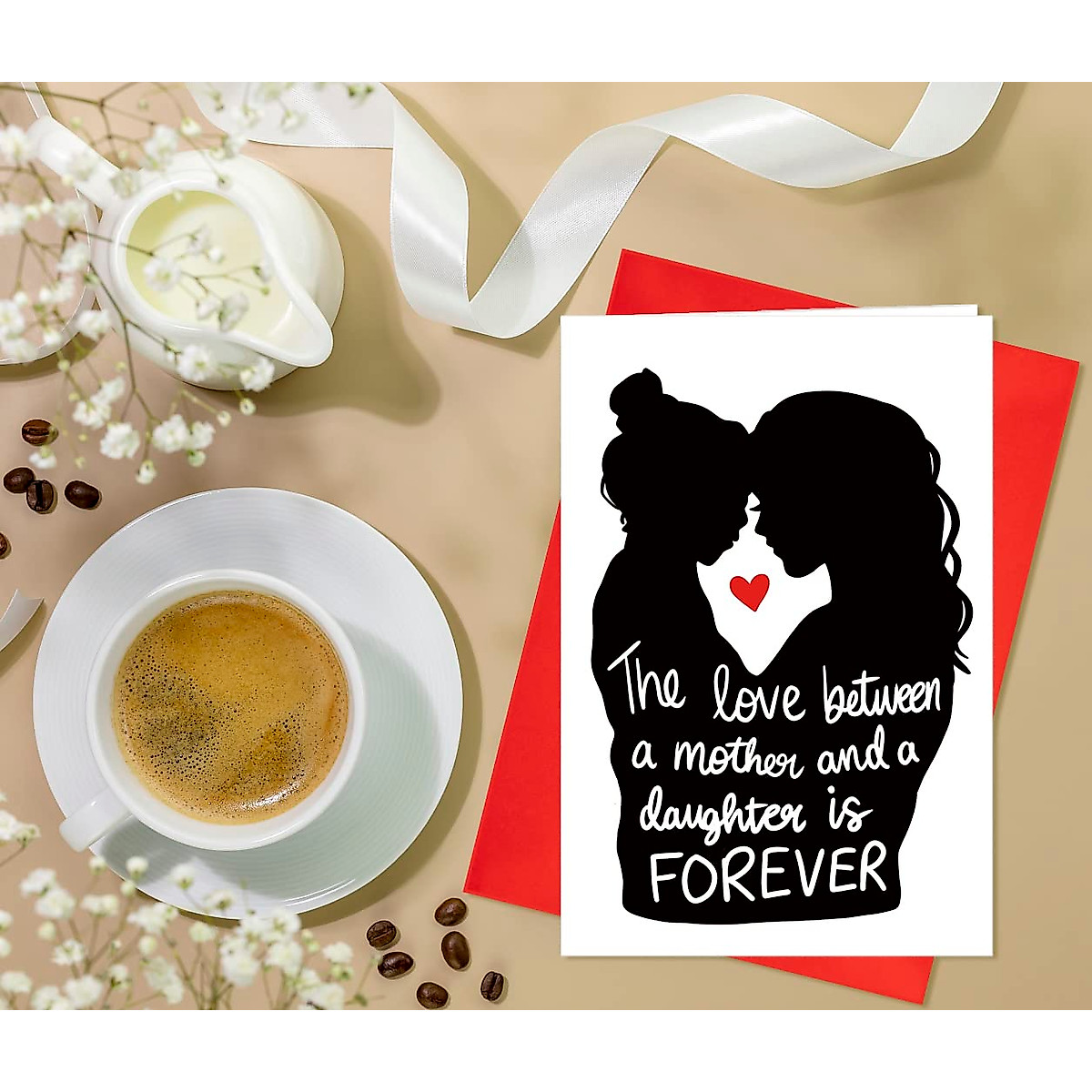 WLWLGLUCK Mothers Day Card From Daughter, Birthday Card for Mom, Mom Gifts for Mothers Day, Birthday Gift for Mother, Happy Mother's Day Card, Happy Birthday Card from Daughter, Holiday Card for Mom