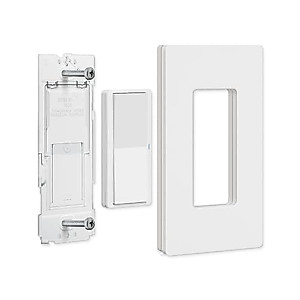 Lutron Pico Paddle Remote Wall-Mounting Kit for Wireless 3-Way Switch Applications w/Caseta Smart Dimmer Switches, Includes Remote, Wallbracket, Wallplate, and Wire Label Stickers, PJ2W-P2B-WH,White