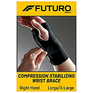 FUTURO Compression Stabilizing Wrist Brace, Breathable, Large/X-Large