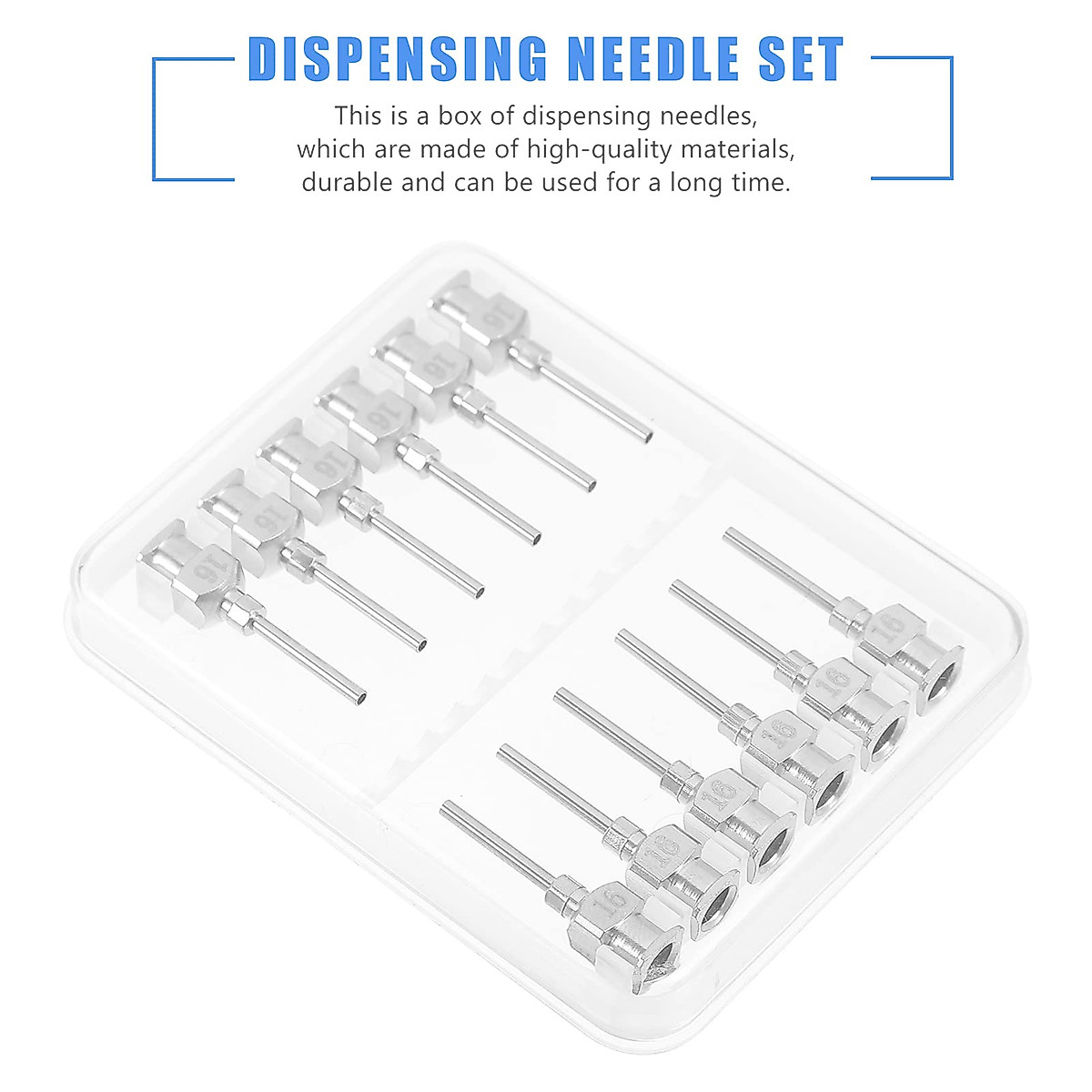 EXCEART 12Pcs Dispensing Needle Blunt Tip Stainless Steel Lock Needles Accuracy Precision- yringe Needle (16G)