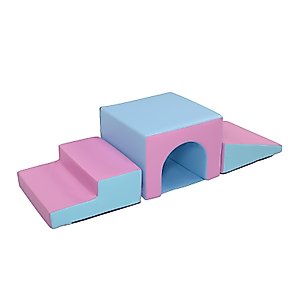 JOYMOR Indoor Soft Foam Climber Play Sets, Beginner Toddler Climber with Slide, Stairs and Ramp, Indoor Climbing Toys for Toddlers, Kids and Children