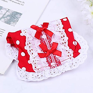 iplusmile Up Summer Skirt Pet Small Clothes Hamster Animal Doggie Outfits Red for Vest Indoor Bunny Dog Wedding Rabbit Red- Chinchilla S Design Puppy Pig Dress Apparel Cat