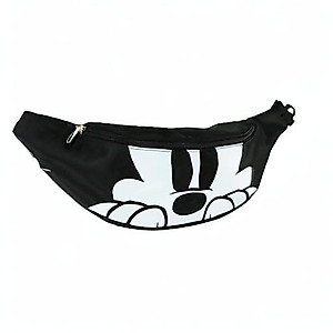Disney Mickey Mouse Double Pocket Fanny Waist Pack, Black