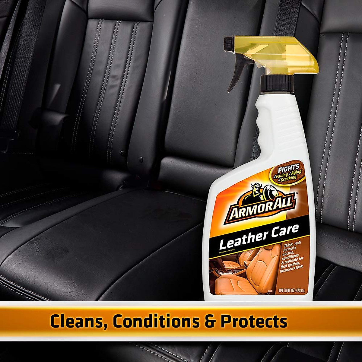 Car Leather Care Spray by Armor All, Leather Cleaner and Protectant for Cars, Trucks and Motorcycles, Includes 2 Bottles, 16 Fl Oz Each
