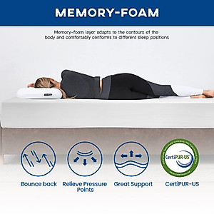12 inch Gel Memory Foam Mattress Medium Firm Mattresses for Cool Sleep Relieving Pressure Relief CertiPUR-US Certified Mattress in a Box (Queen)