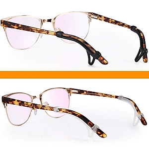 SMARTTOP Eyeglasses Ear Grips Sleeve-Upgrade anti-slip eyewear retainer-Sleeve with Hook design-Soft and comfort Glasses Ear hooks 6Pairs (BLACK)