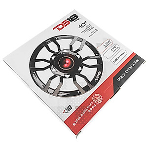 DS18 PRO-GTW10BK 10" Car Audio Universal Speaker Grill with Built-in 1.75" VC Neodymium Bullet Tweeter and RGB Lights 500 Watts Black