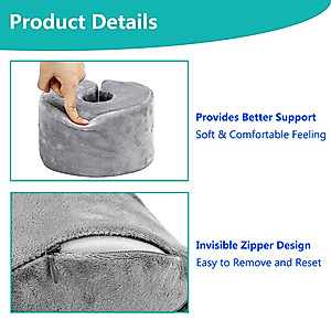 Foot Elevation Pillow Ankle Heel Elevator Wedge Foot Support Pillow Medical Ankle Cushion for Bed Sore Foot Pressure Ulcer Sleeping Feet Leg Rest Elevated Support Foam Surgery Recovery (Small, 1PCS)