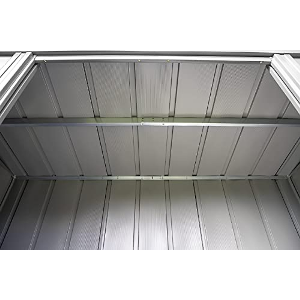 Arrow Classic Steel Storage Shed, 6x4, Flute Grey