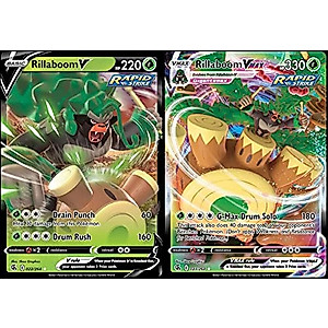 Rillaboom V & Vmax - 023/264 Fusion Strike - Pokemon Ultra Rare 2 Card Lot