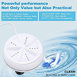 plplaaoo Portable Washing Machine, 3.5 x 3.5 x 2in Dryer Washer, Portable Laundry Machine, Compact Laundry Washer with USB Charging, Quite Mini Washer, Small Cleaning Machine for Underwear Socks