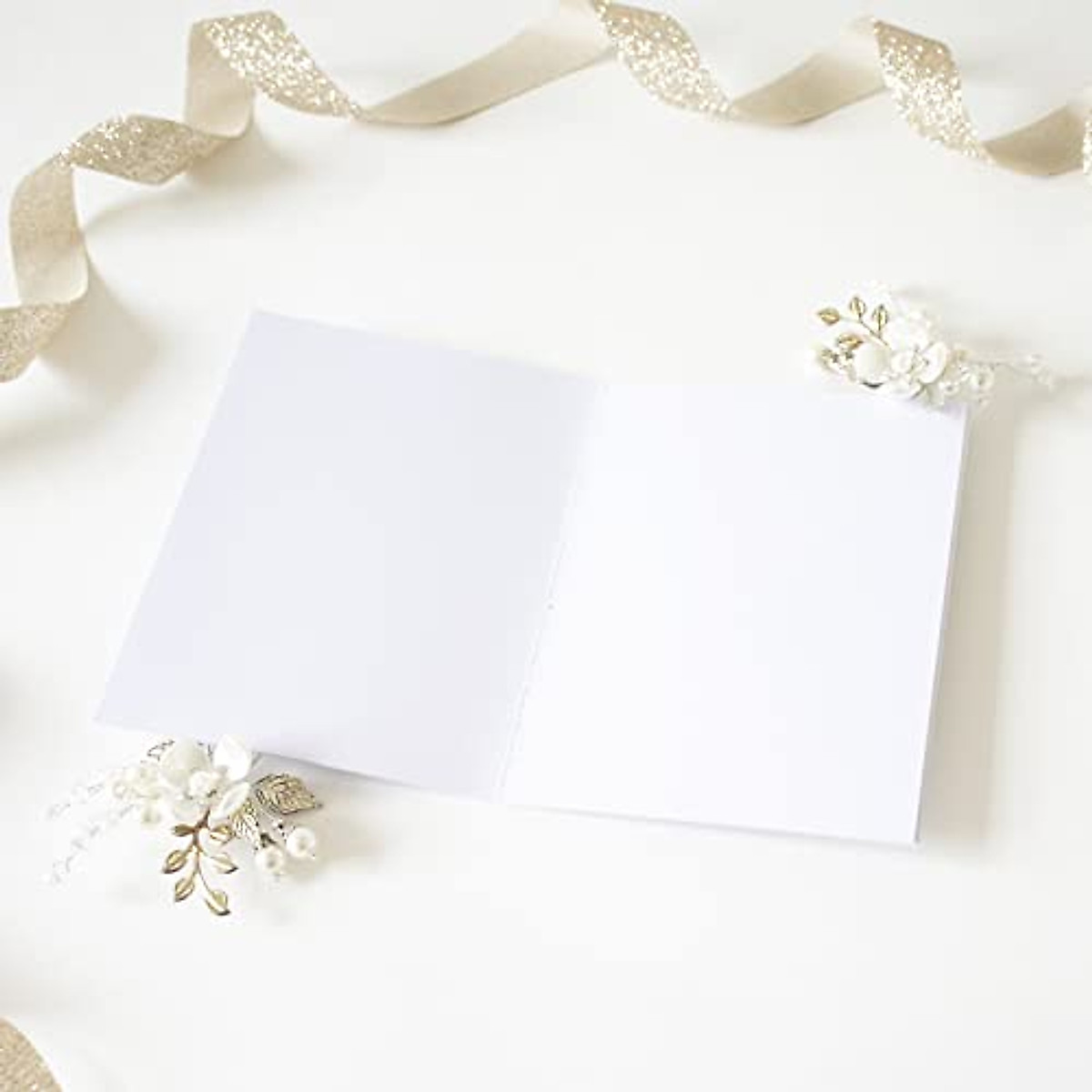 bloom daily planners Wedding Vow Books - His & Hers Unlined Keepsake Booklets for Bride and Groom (5.5" x 4.3") - Set of 2 - Gold Geometric