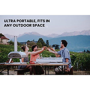 Ooni Karu 12 Multi-Fuel Outdoor Pizza Oven – Portable Wood and Gas Fired Pizza Oven with Pizza Stone, Outdoor Ooni Pizza Oven - Woodfired & Stonebaked Pizza Maker, Countertop Dual Fuel Pizza Oven