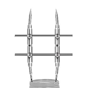 NEEWER Stainless Steel Lens Spanner Wrench, Professional Curved Double Sided Pointy/Flat Tips Lens Removal Tool with Four Screws, Lens Repairing Opening Wrench for DSLR Camera Lens, Telescope Lens