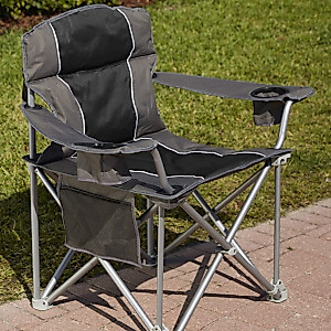 LivingXL 500-lb. Capacity Heavy-Duty Portable Chair Black 500 lb
