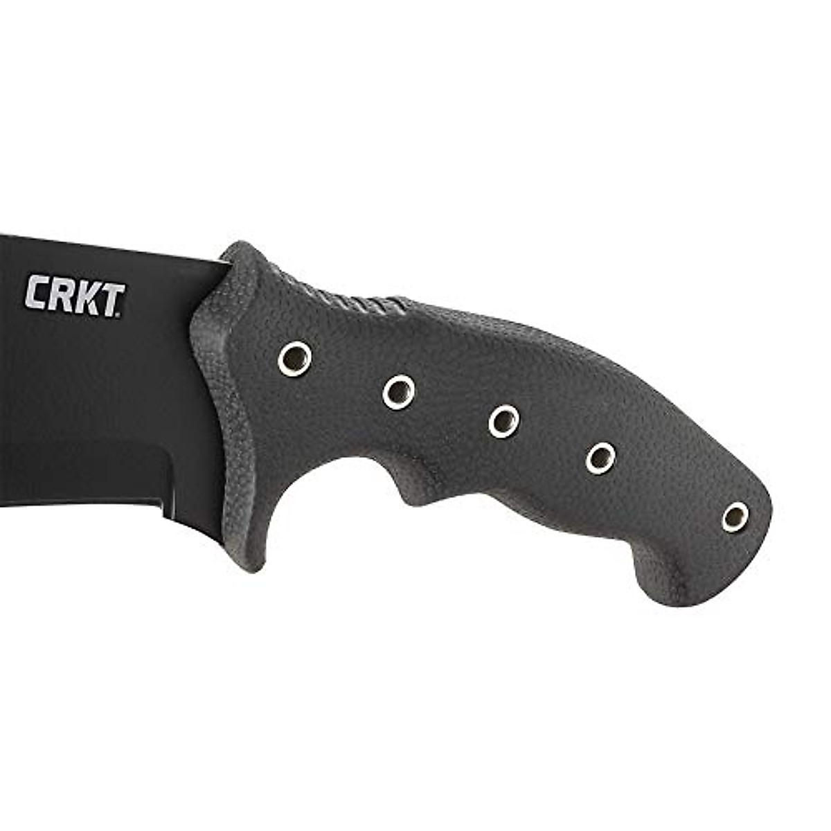 CRKT Chanceinhell Fixed Blade Machete: 12 Inch Black Powder Coated Carbon Steel Drop Point Blade with Nylon Sheath for Survival, Hunting, and Camping K910KKP