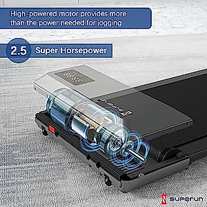 Superun Walking Pad, 2 in 1 Under Desk Treadmill, Walking Pad Treadmill Under Desk with 300lbs Capacity, Treadmills for Home and Office, Free Installation with Remote Control