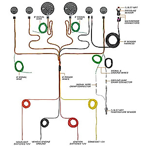 GlowShift 6-Gauge Cluster Package Compatible with Chevrolet Chevy K5 Blazer 1973-1991 - Black 7 Color Speedo, Tach, Oil Pressure, Water Temp, Fuel Level & Volt Gauges - Direct Fit Dashboard Panel Pod