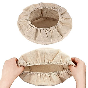 D-GROEE Pastry Proofing Basket Liner Bread Making Basket Cloth Liner Baking Supplies Food Grade for Home 17cm