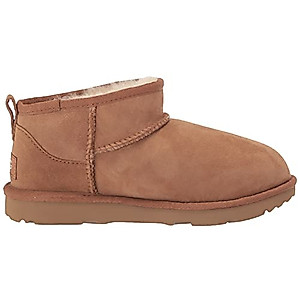 UGG Girls Kids' Classic Ultra Mini Fashion Boot, Chestnut, 5 Big