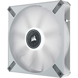CORSAIR ML140 LED Elite, 140mm Magnetic Levitation White LED Fan with AirGuide, Single Pack - White Frame