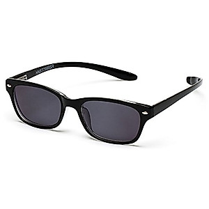Retro Square Reading Sunglasses in Black with Smoke Lenses by Readers.com | The Cabo Hanging | +2.00
