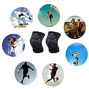 GRANDCOW Knee Pads for volleyball Work Construction Gardening Cleaning and Dance dancing Knee Protective Pad Protection for adult Youth kids women men (1 Pair/2 pcs Knee Pads included)