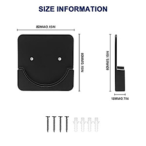 NearMoon Adhesive Shower Curtain Rod Holder | Rod Retainer | No Drilling | 3M Adhesive | Stick On | Shower Curtain Rod Not Included | 2 Pack (Matte Black)