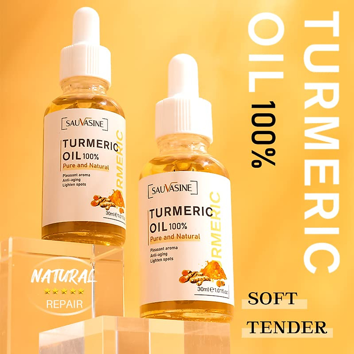 Lanthome Turmeric Oil for Dark Spot on Face, Turmeric Face Oil Moisturizing, Rejuvenating,Soothing, Anti-Aging Repair Skin with Turmeric Root Extract