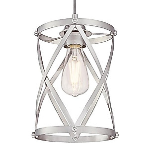 Westinghouse Lighting 6362300 Isadora One-Light Mini, Brushed Nickel Finish Indoor Pendant,