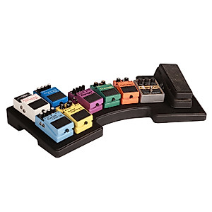 Gator Cases Mega Bone Molded Polyethylene Curved Guitar Pedal Board with Padded Lightweight Carry Bag; USA Made, 28" x 11" x 2.5" (G-MEGA BONE)