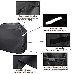 Hisencn 57 Inch Heavy Duty Gas Grill Cover and Grill Heat Plates Cooking Grid for DynaGlo DGF510SBP, DGF510SSP, DGF510SSP-D