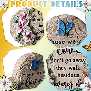 Jetec Sympathy Gift Memorial Garden Stone Decor Those We Love Don't Go Away Memorial Gifts Bereavement Gifts in Memory of Loss of Loved One Condolence Gifts for Outdoors