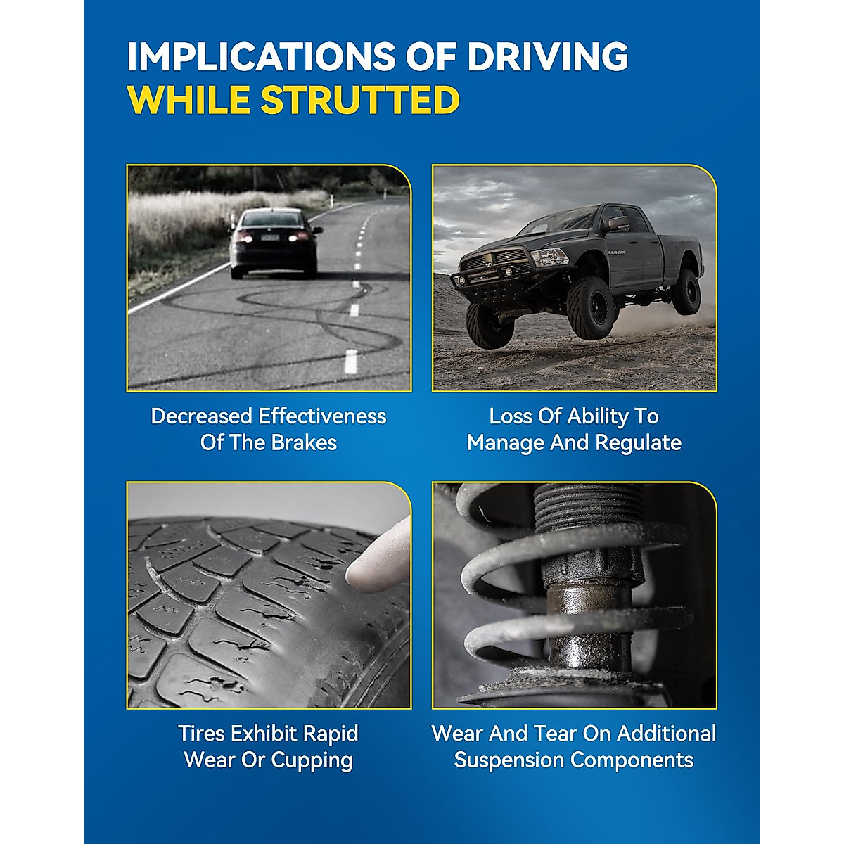PHILTOP Front Struts Shock for CR-V 2007 2008 2009 2010 2011 2012 2013 2014, Shock Absorber 272492+272491, Struts with Coil Spring SAA091 2 Pcs