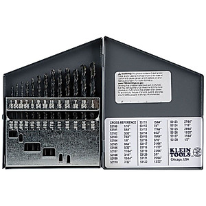 Klein Tools Regular-Point Drill-Bit Set, 13 Pc