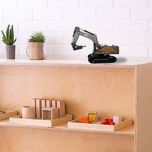 Gemini&Genius Drill Excavator Toy for Kids, 1:50 Scale Impact Hammer Excavator Construction Vehicle Toy, Demolition Machine-Tracked Driller, Engineering Car Great Toys and Gifts (Yellow)