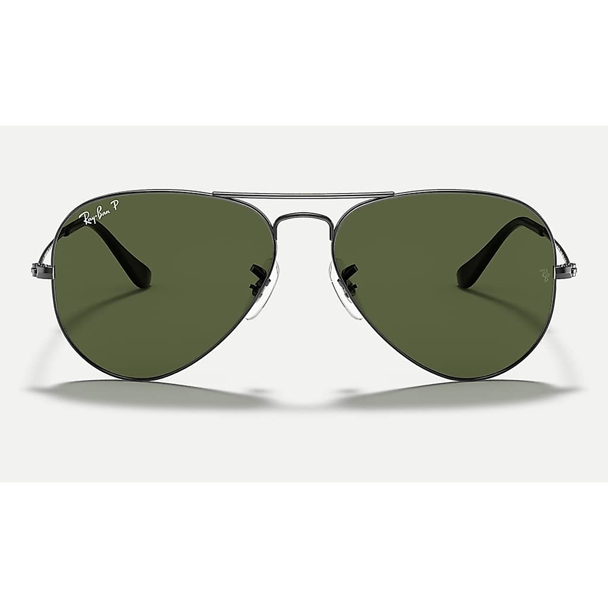 Ray-Ban RB3025 AVIATOR LARGE METAL 004/58 62M Gunmetal/Green Polarized Sunglasses For Men For Women + BUNDLE with Designer iWear Eyewear Kit