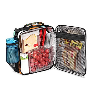 Alphabet Theme Lunch Box for Boys Girls, English Letter Insulated Lunch Bag Reusable Meal Prep Thermal Cooler Tote Bag Waterproof Leakproof Lunch Bag with Shoulder Strap for School Picnic Beach Hiking