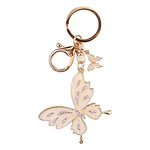 Butterfly Keychain - Cute Key Chains,Butterfly Gift,Crystal Bling Diamond keychain,Butterfly Accessories for Women Car Keys